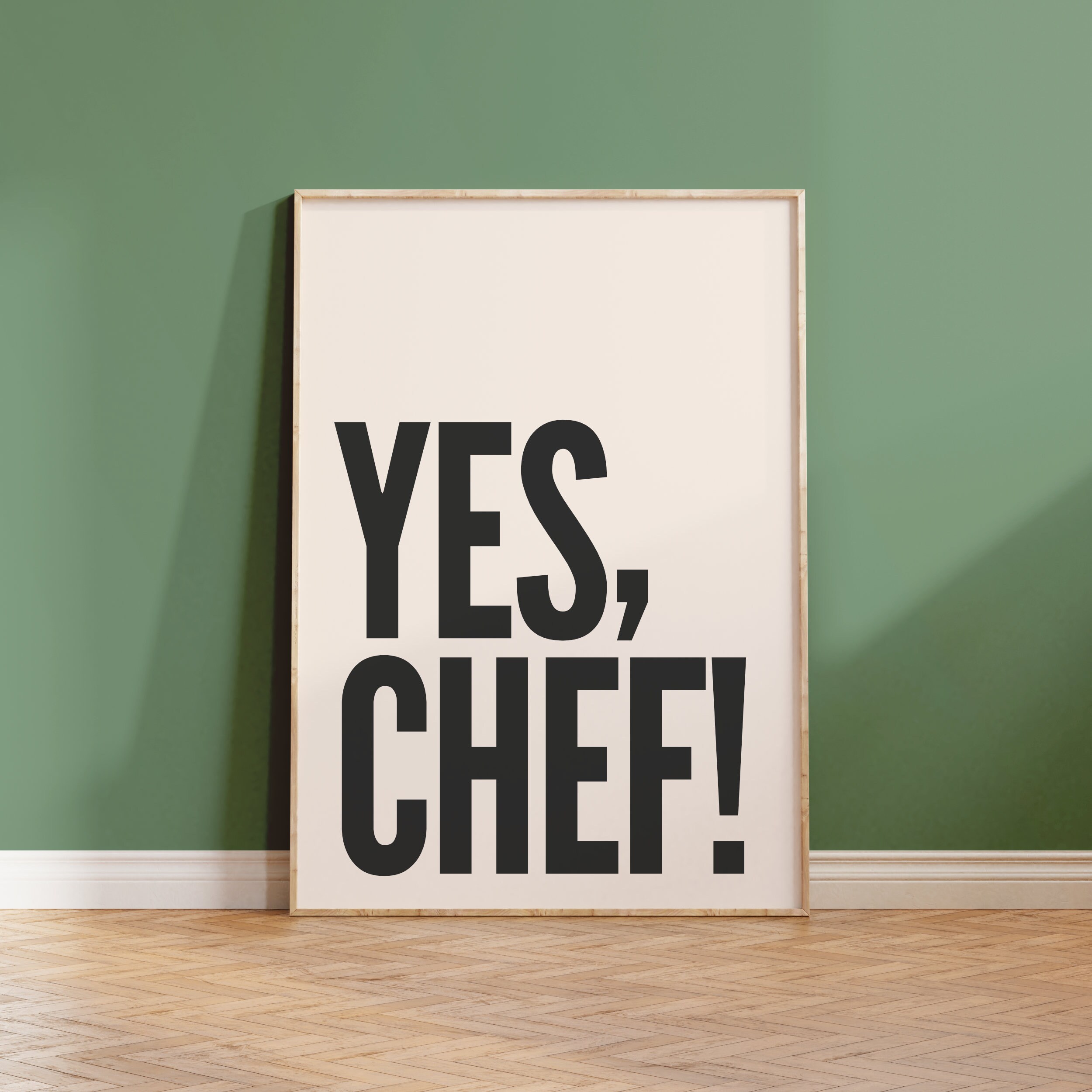Yes Chef - Kitchen Wall Art Print | Home Decor and Poster for Kitchen ...
