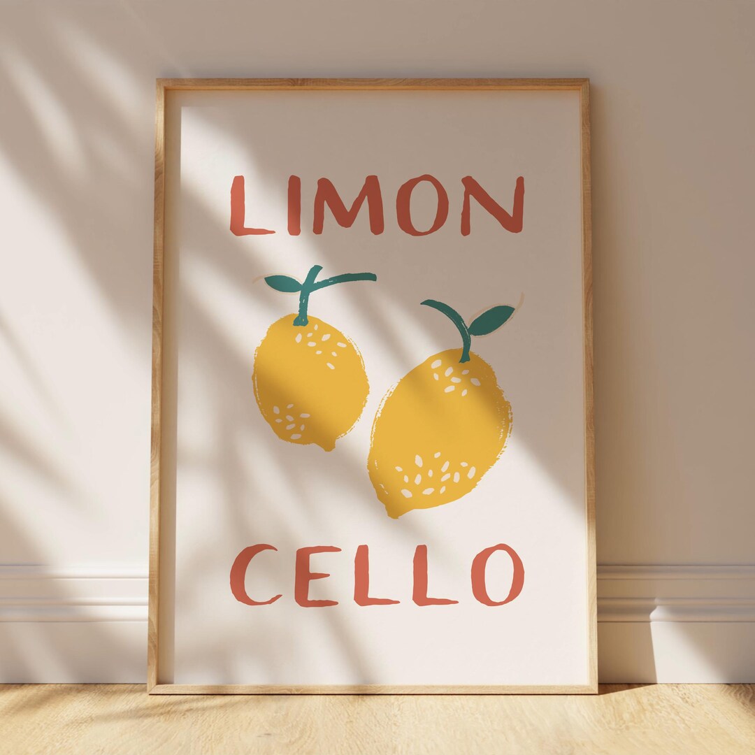 Limoncello - Kitchen & Bar Wall Art Print | Home Decor and Poster for ...