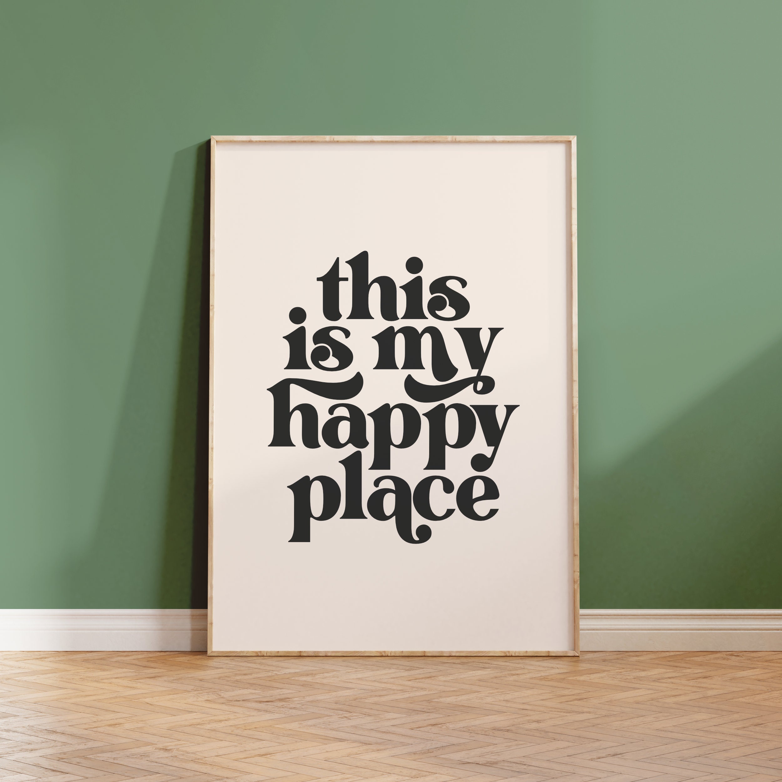 This is My Happy Place Quote Wall Art Print | Living Room & Home Decor ...