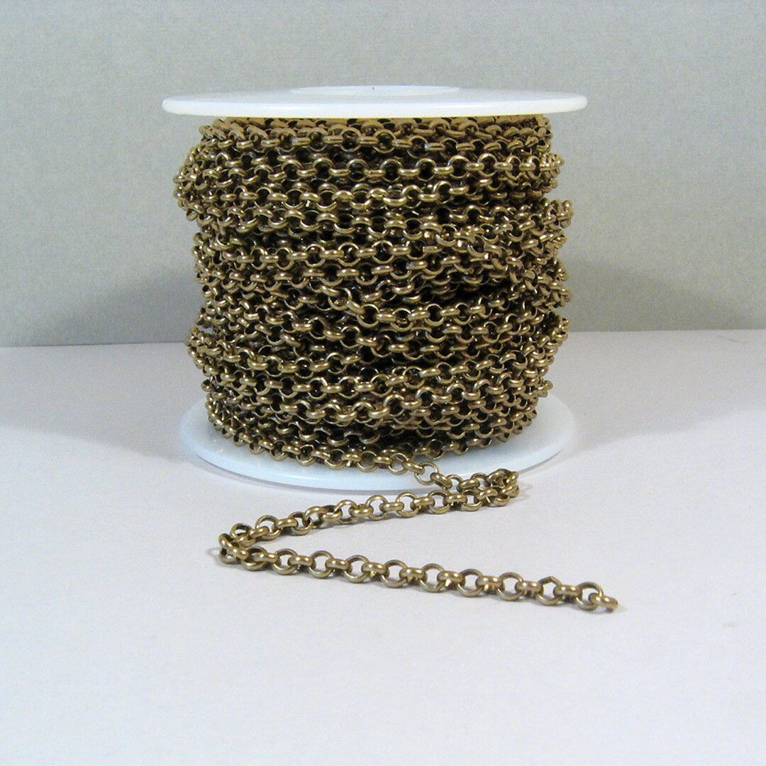3.8mm Rolo Chain - Antique Brass - CH12 - Choose Your Length - Etsy