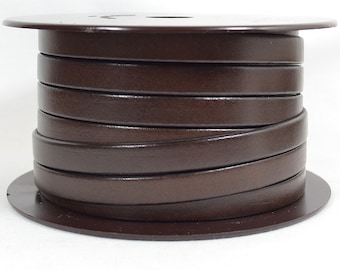 10mm Flat Leather - Black - L10F-1 - Choose Your Length - Etsy