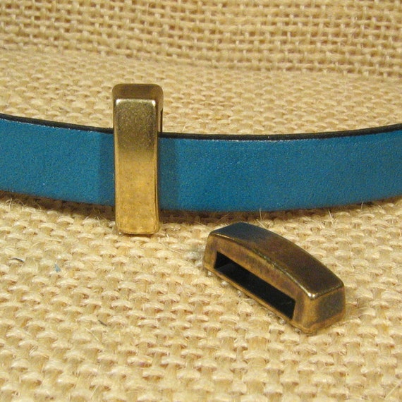 Bar Sliders for 10mm Flat Leather Antique Brass Choose | Etsy