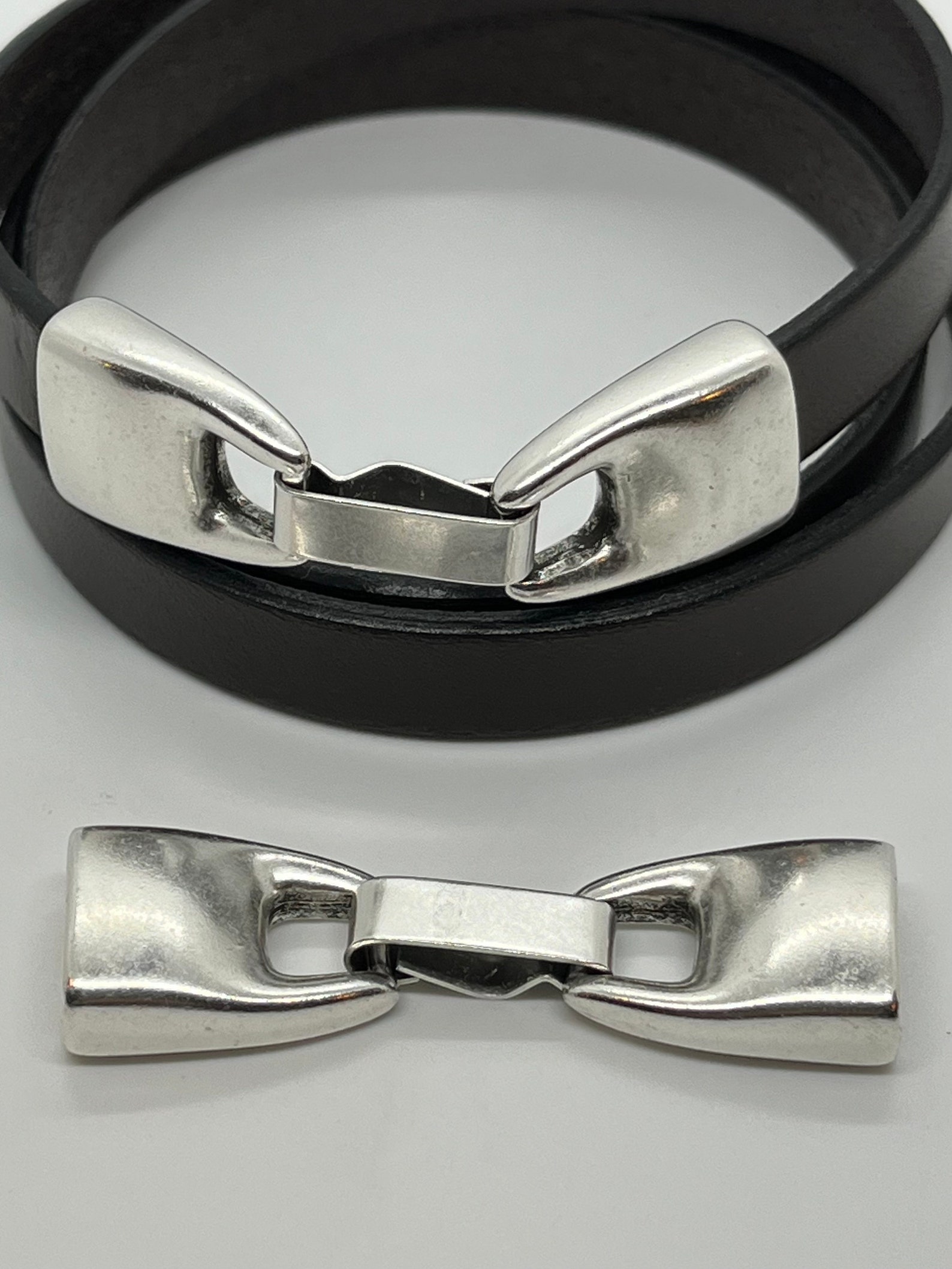 Snap Clasps for 10mm Flat Leather Antique Silver Choose - Etsy