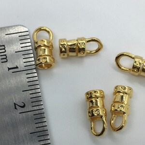 3mm Leather Crimp End With Loop Gold Plated - GP - Pack of 20 Pieces - Etsy