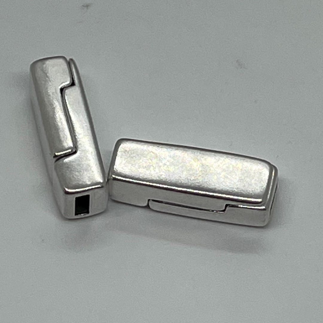 Hidden Rectangle Magnetic Clasps for 5mm Flat Leather - Antique Silver ...