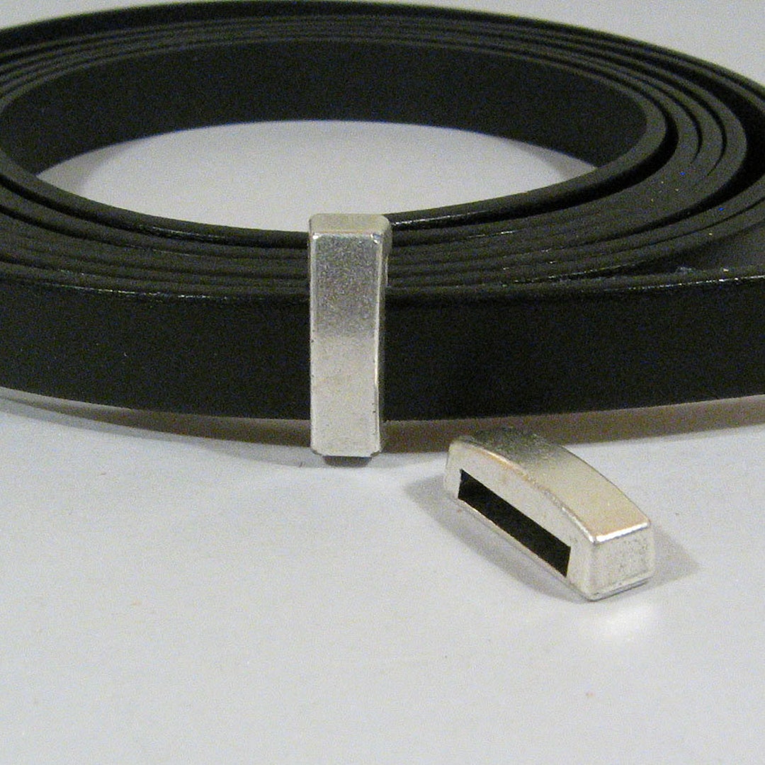 Bar Sliders for 10mm Flat Leather - Antique Silver - Choose Your ...