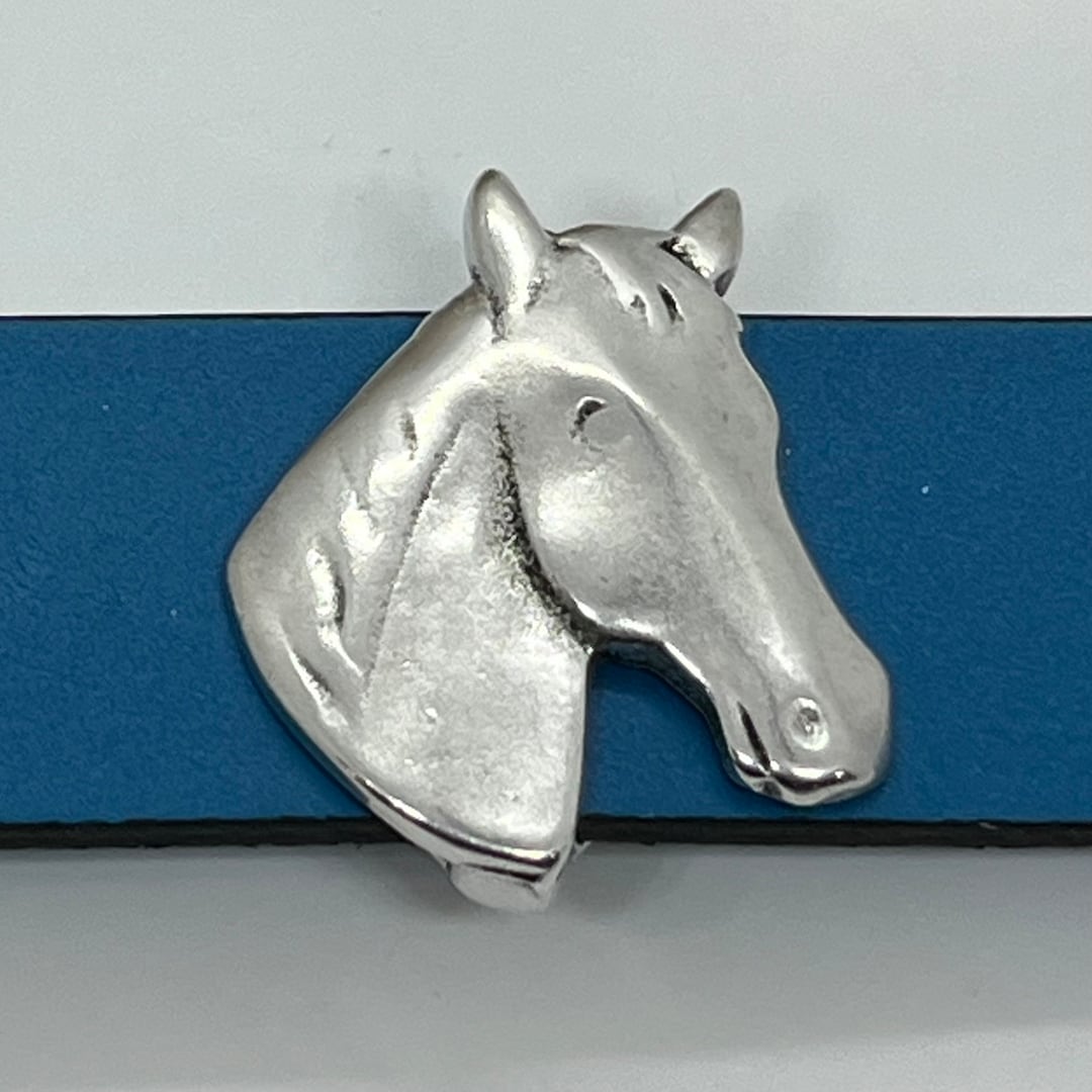 Horse Head Sliders for 20mm Flat Leather - Antique Silver - Etsy