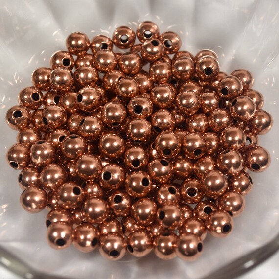 7mm Round Beads Solid Copper Choose Your Quantity | Etsy