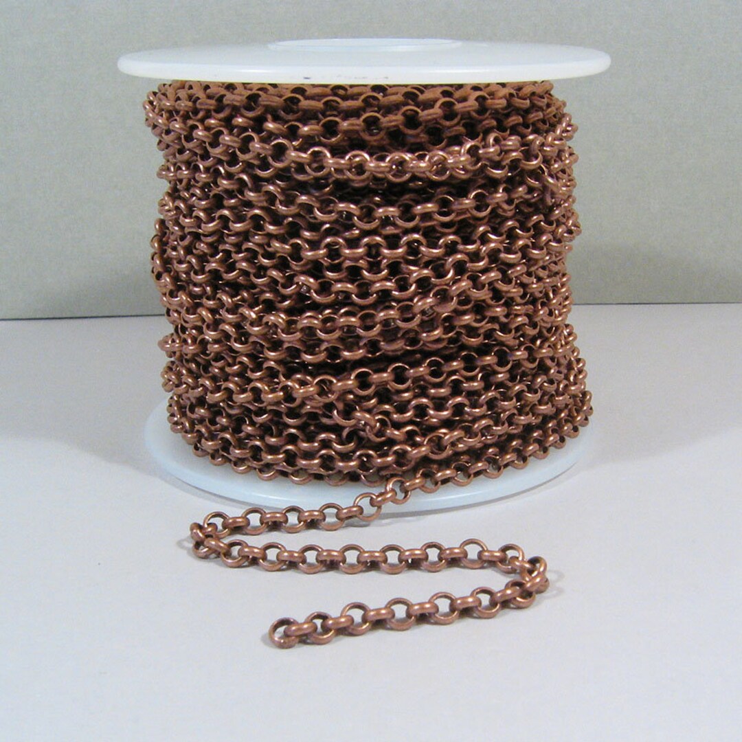 3.8mm Rolo Chain - Antique Copper - CH12 - Choose Your Length - Etsy