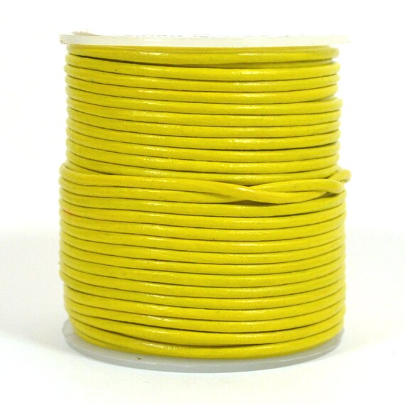 1.5mm Round Indian Leather Lime Yellow L1.5-RC45 | Etsy