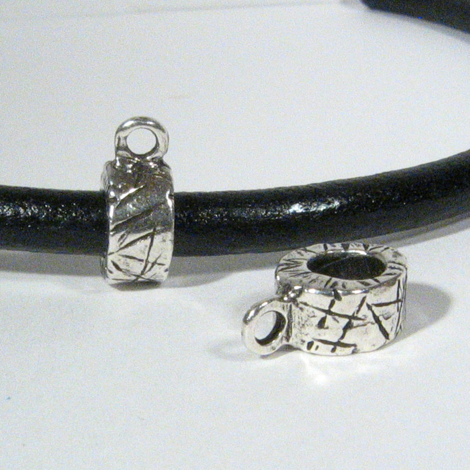 Etched Charm Holder Spacers for 5mm Round Leather 5R-2 | Etsy