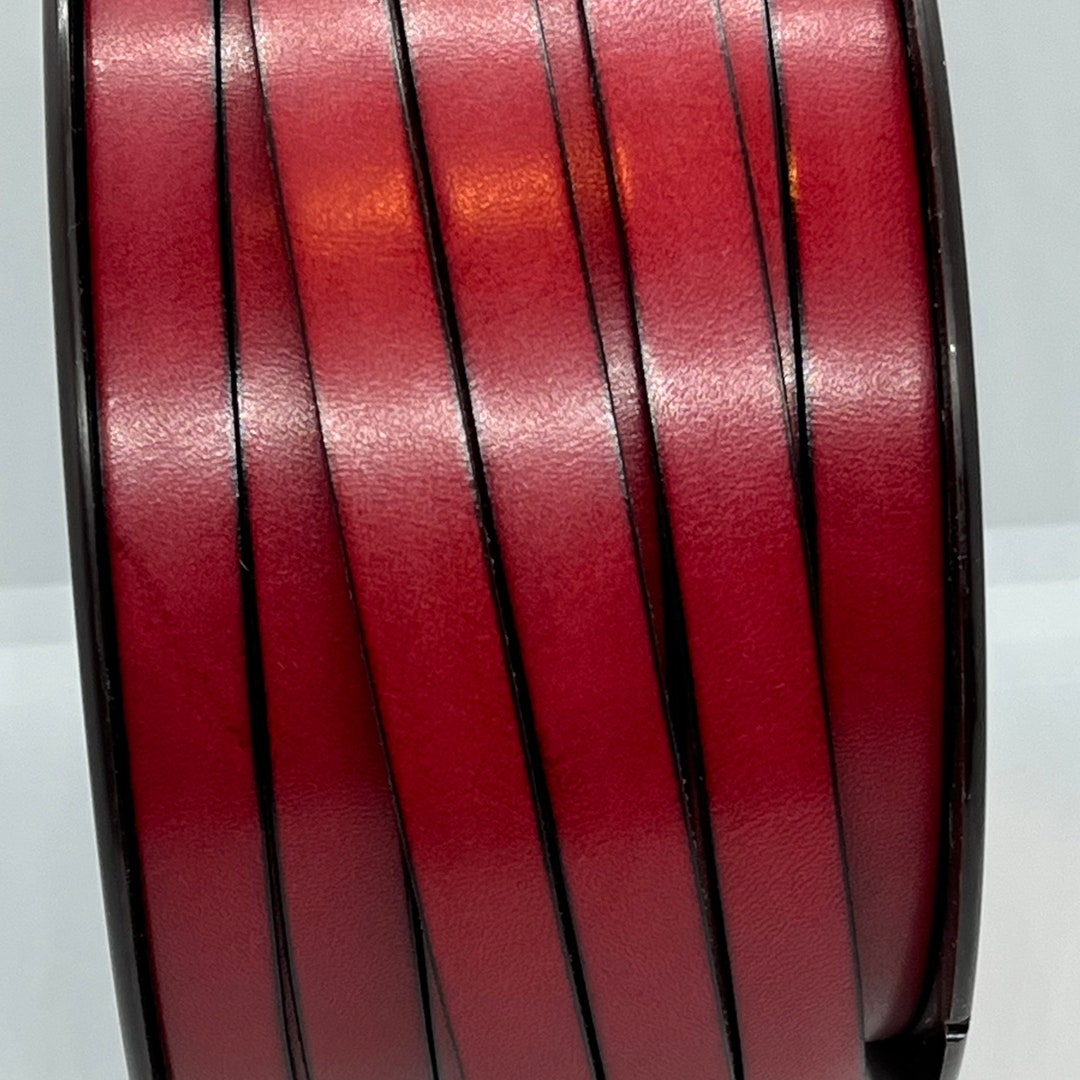 10mm Flat Leather - Strawberry - L10F-57 - Choose Your Length - Etsy