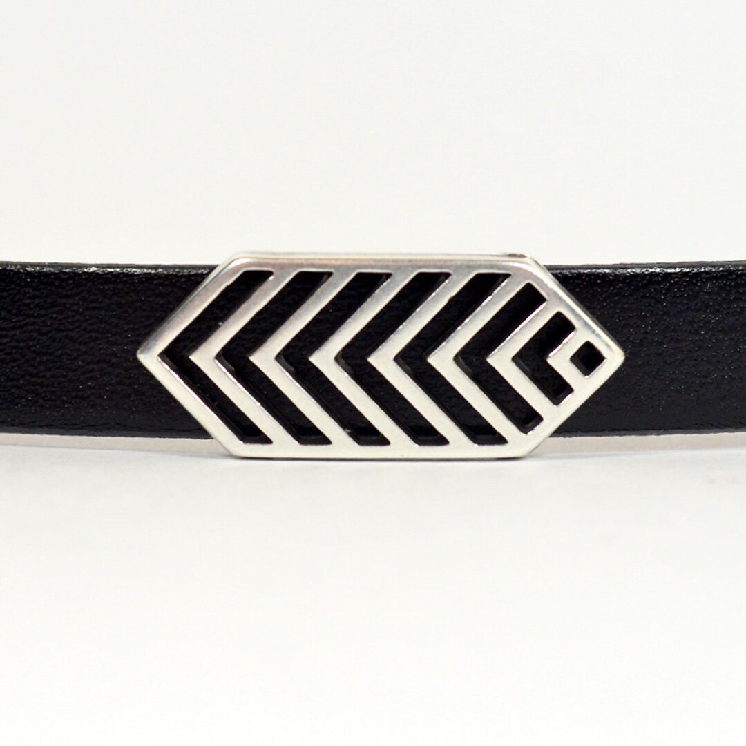 Long Boho Sliders for 10mm Flat Leather - Antique Silver - 10F-SL215 ...
