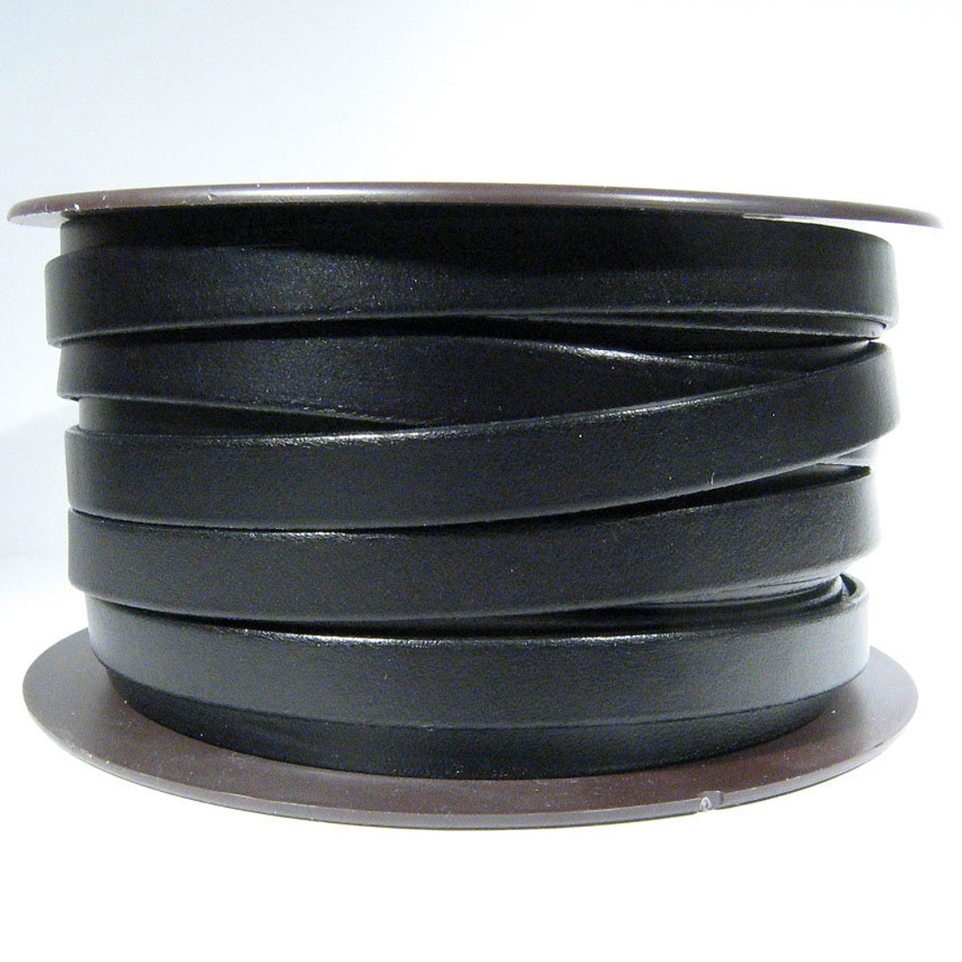 10mm Flat Leather - Black - L10F-1 - Choose Your Length - Etsy