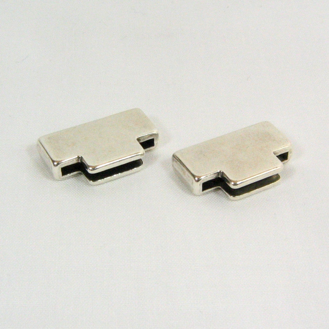 End Piece Interlocking Slider for 20mm Flat Leather - Choose Your ...