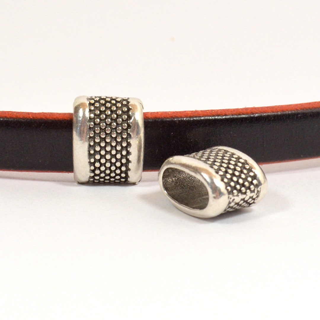 Large Dots Spacers for Low Profile Leather - Antique Silver - Etsy