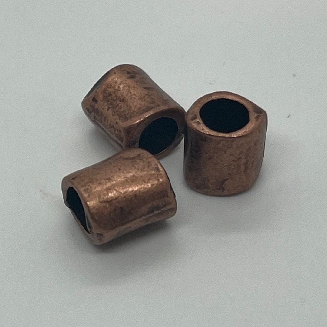 Antique Copper Plain Tube Spacers for 5mm Round Leather - 5R-5 - Choose ...