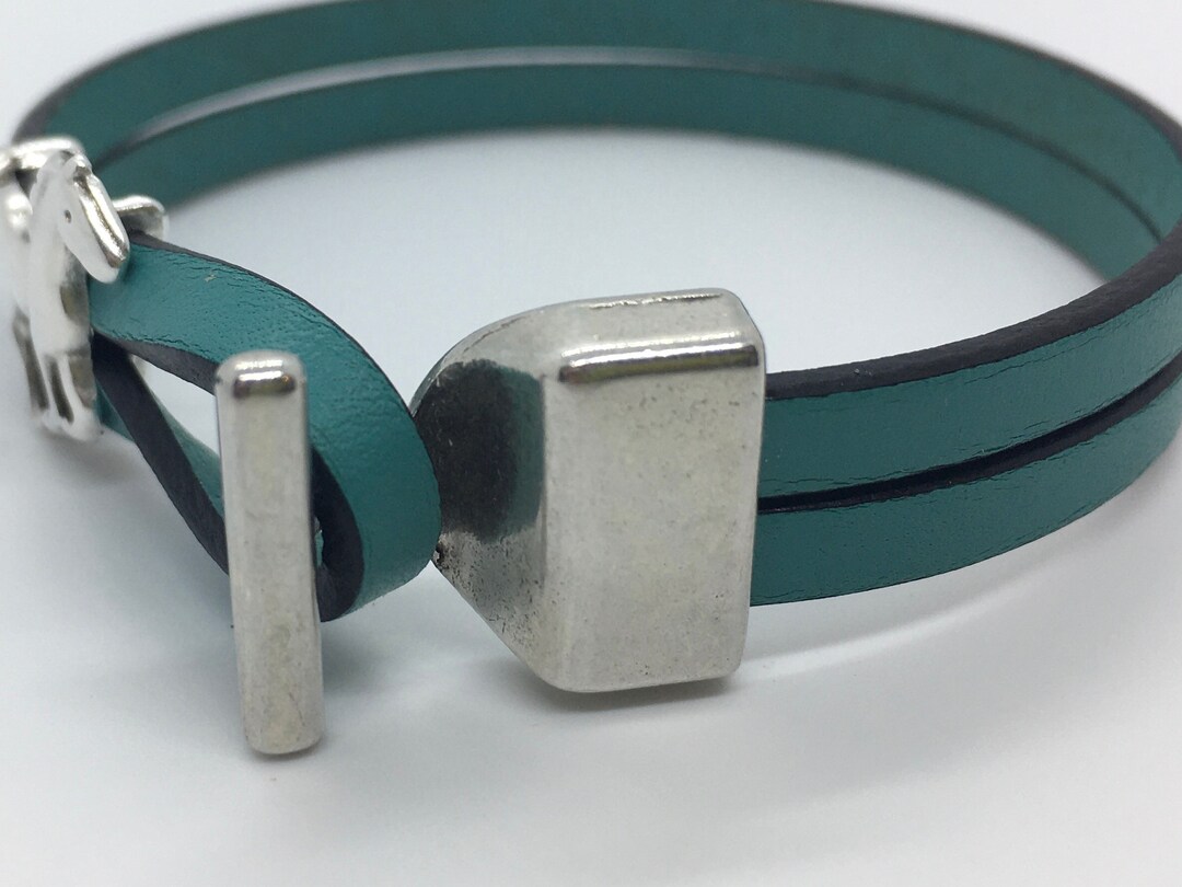 One Piece Stick Clasp for 5mm Flat Leather - Antique Silver - 5F-213AS ...