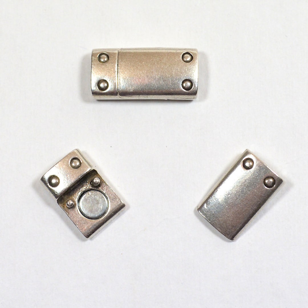8mm Rivet Detail Clasps - Antique Silver -CL84 - Choose Your Quantity ...