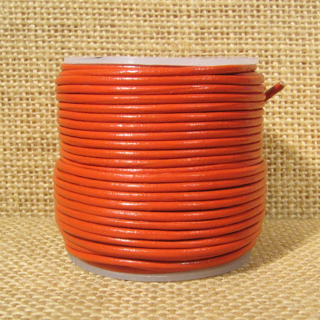 1.5mm Round Indian Leather - Burnt Orange - L1.5-133 - Etsy