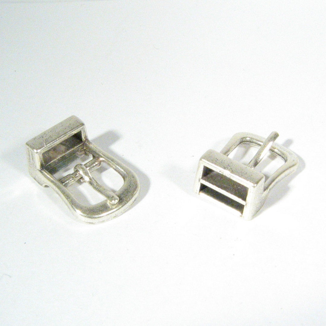 Buckle Clasp for 10mm Flat Leather - Antique Silver - Choose Your ...