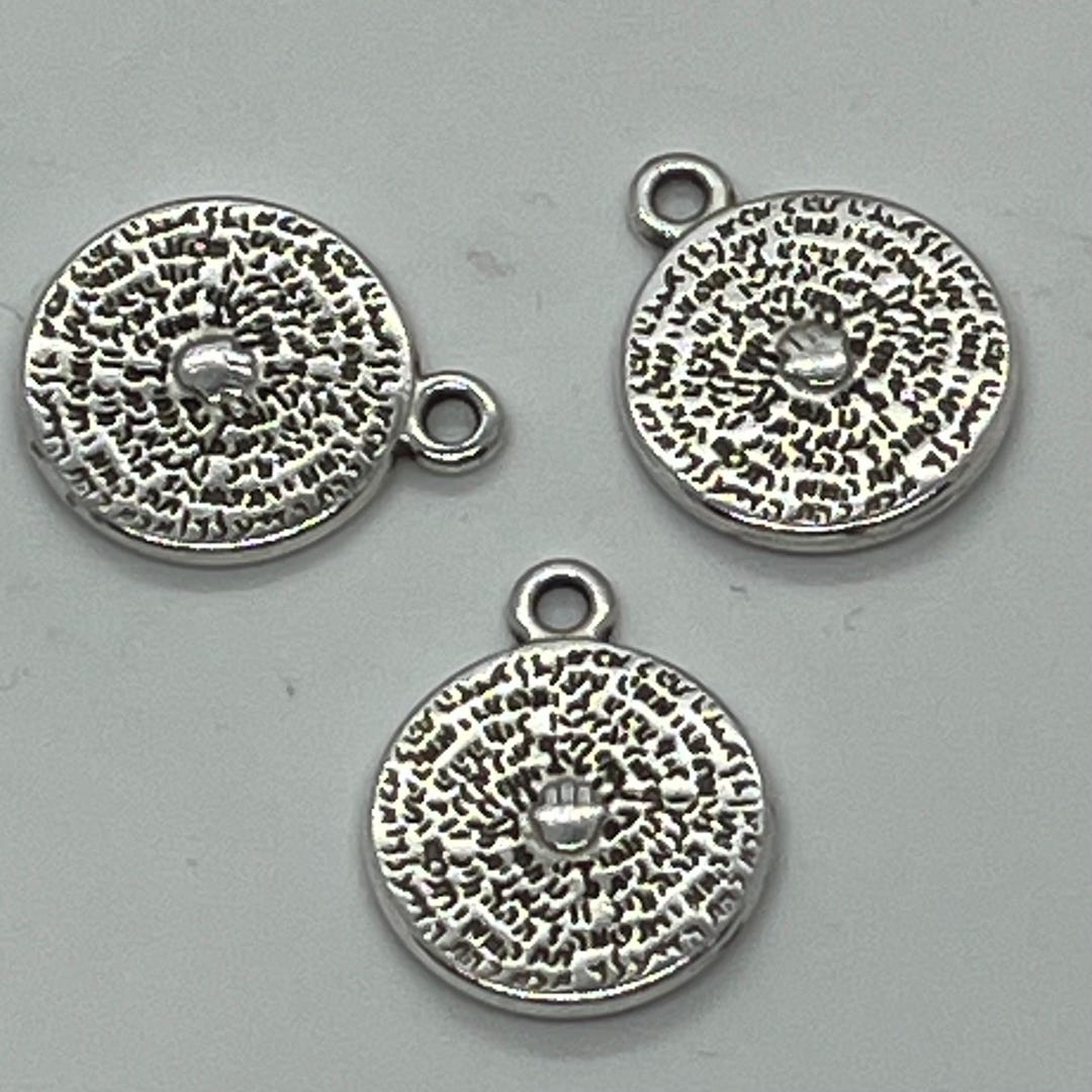 Hamsa Coin Pendant - Antique Silver - Etsy