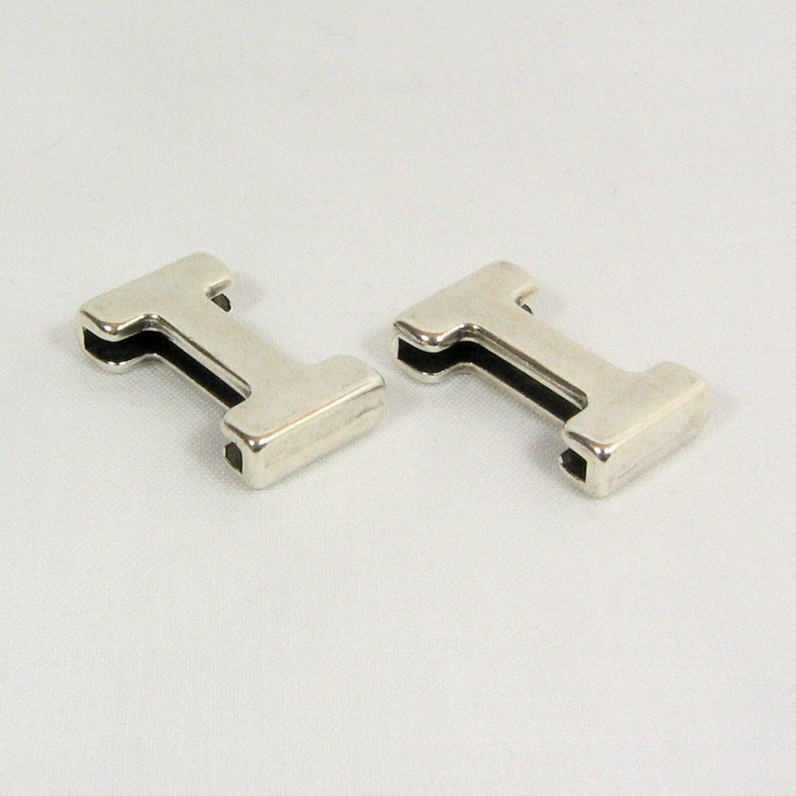 Capital I Interlocking Slider for 20mm Flat Leather Choose - Etsy