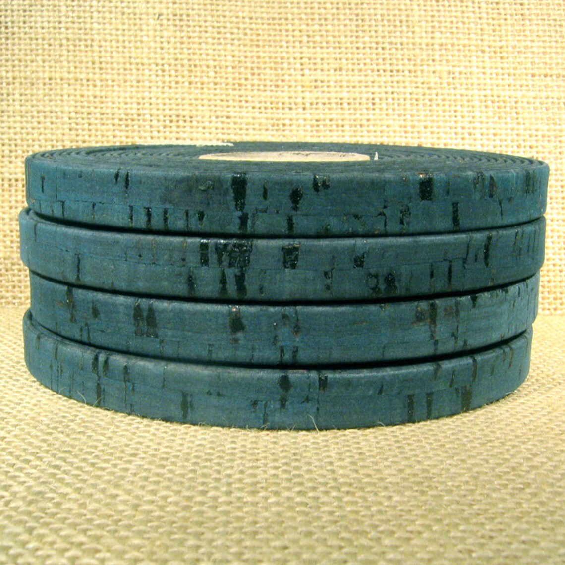 Portuguese Cork - 10mm Flat - Teal - 10MF-C15 - Choose Your Length - Etsy