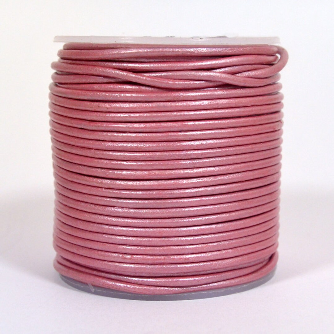 1.5mm Round Indian Leather - Pink Metallic - L1.5-MC22 - Etsy