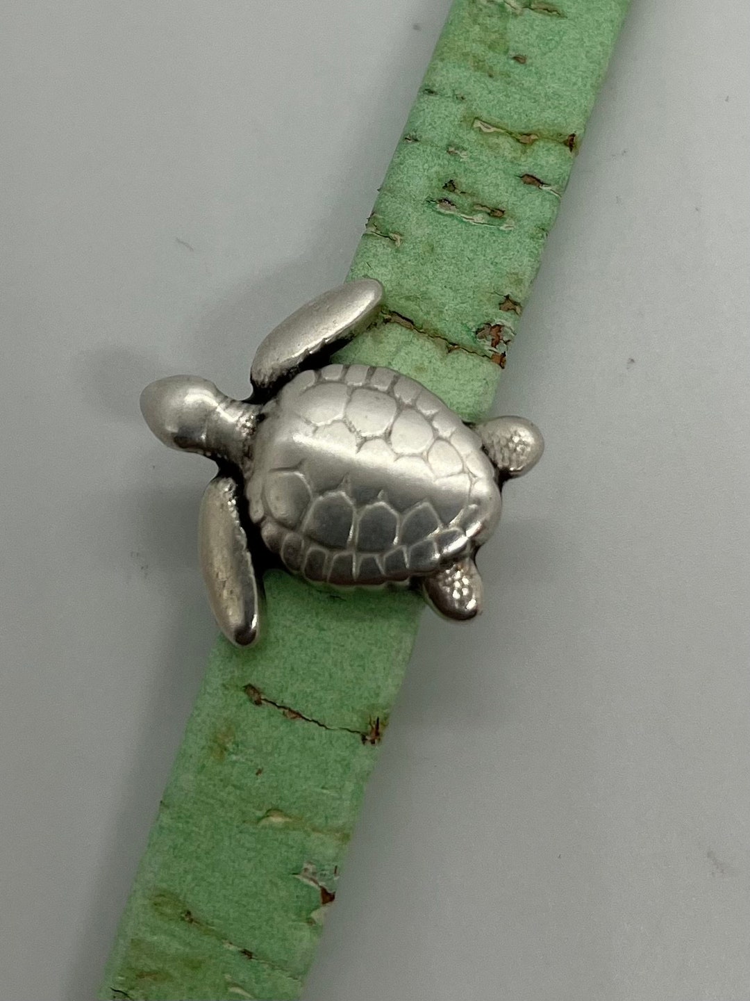 Sea Turtle Sliders for 10mm Flat Leather - Antique Silver - Choose Your ...