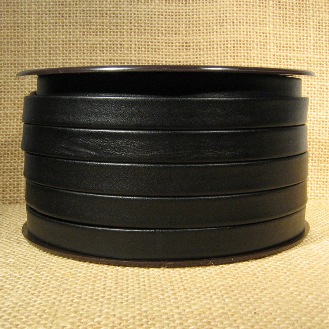 Premier Flat Leather - Black - L10F-P1 - Choose Your Length - Etsy
