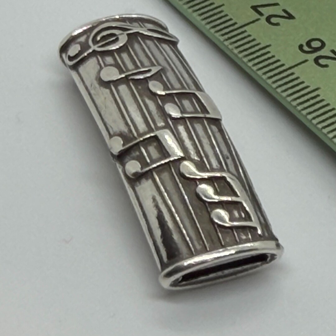 Musical Note Bar Sliders for 10mm Flat Leather - Antique Silver ...