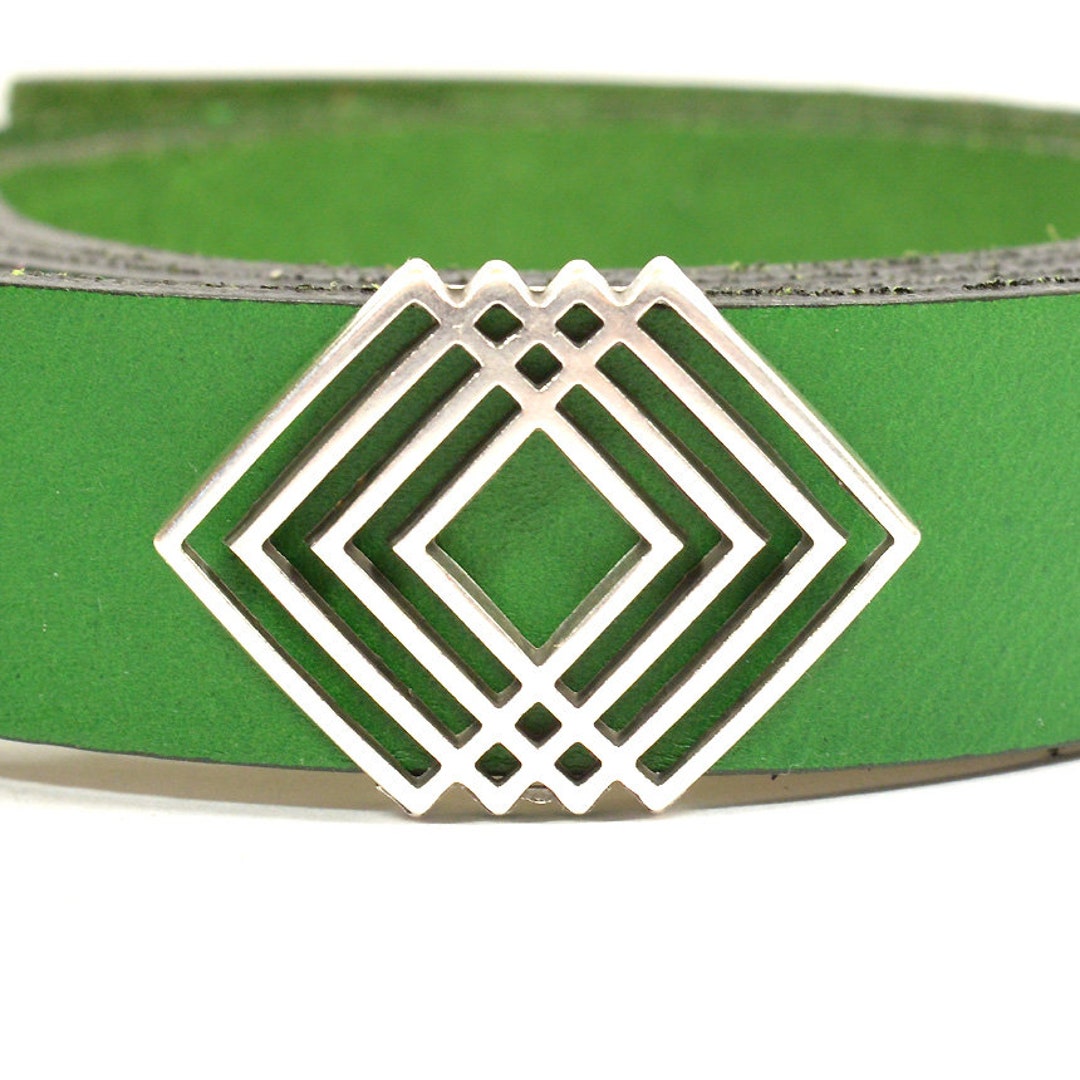 Boho Wire Frame Diamond Sliders for 20mm Flat Leather - Choose Your ...