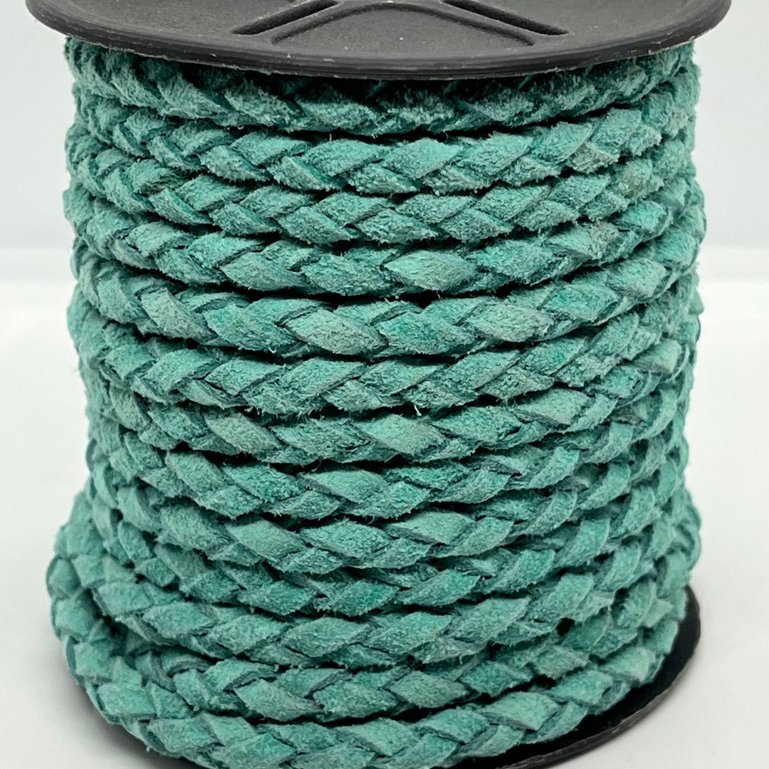 5mm Round Braided Suede - Mint - Choose Your Length - Etsy