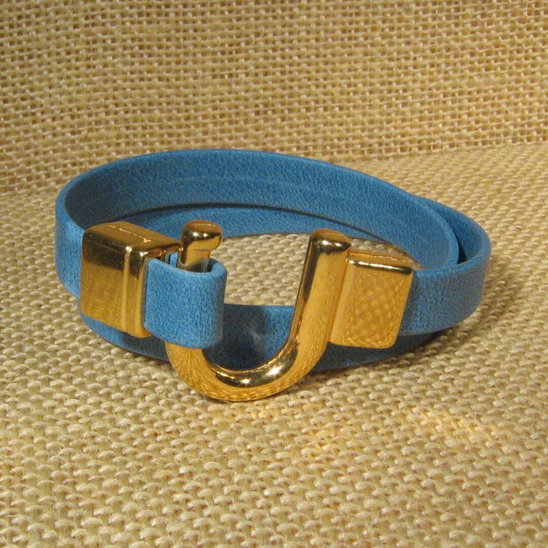 U Clasp & Bar Sets for 10mm Flat Leather - Gold Plated - Choose Your ...