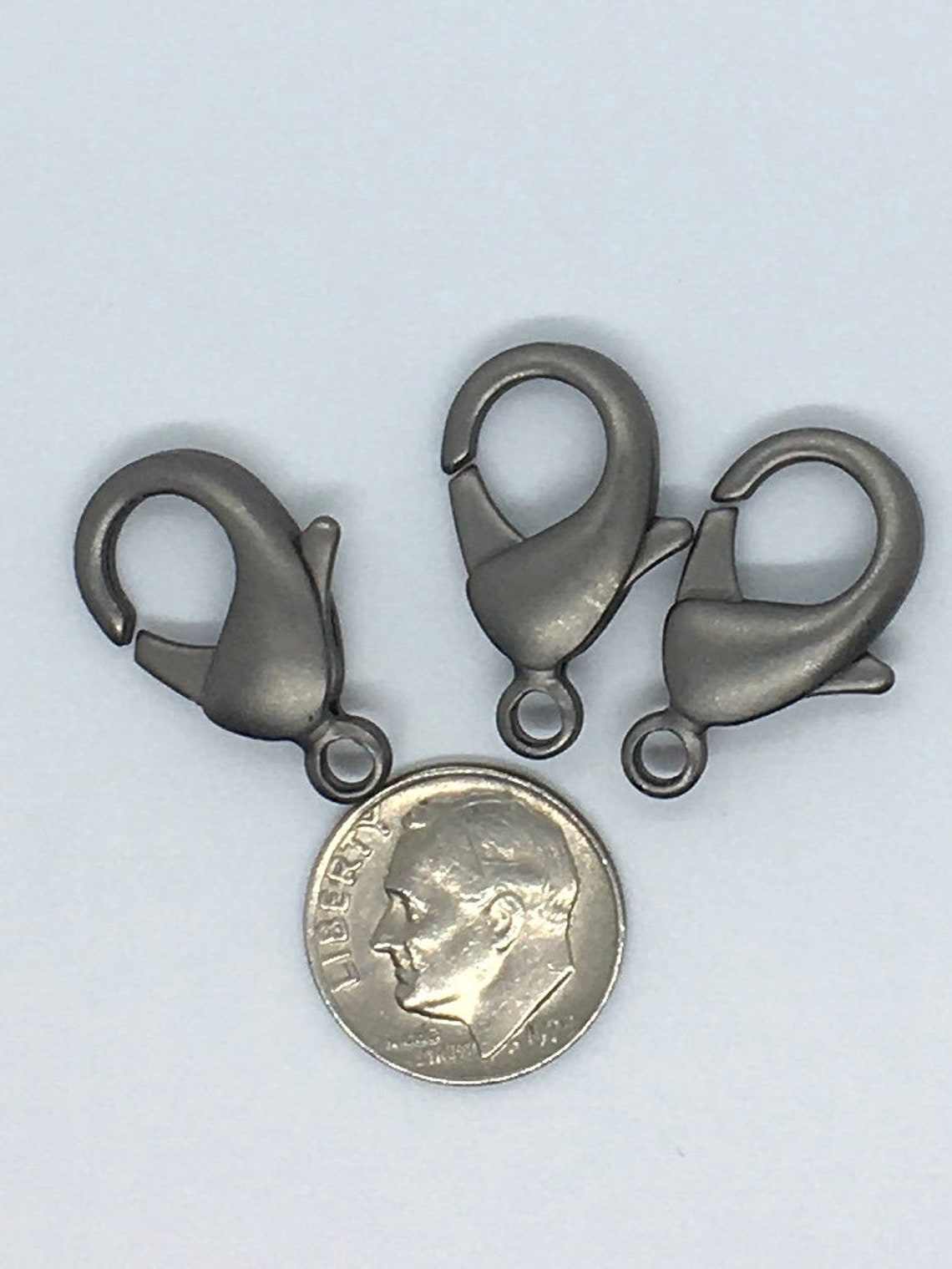 Large 23mm x 13mm Lobster Clasps Matte Gunmetal Choose | Etsy
