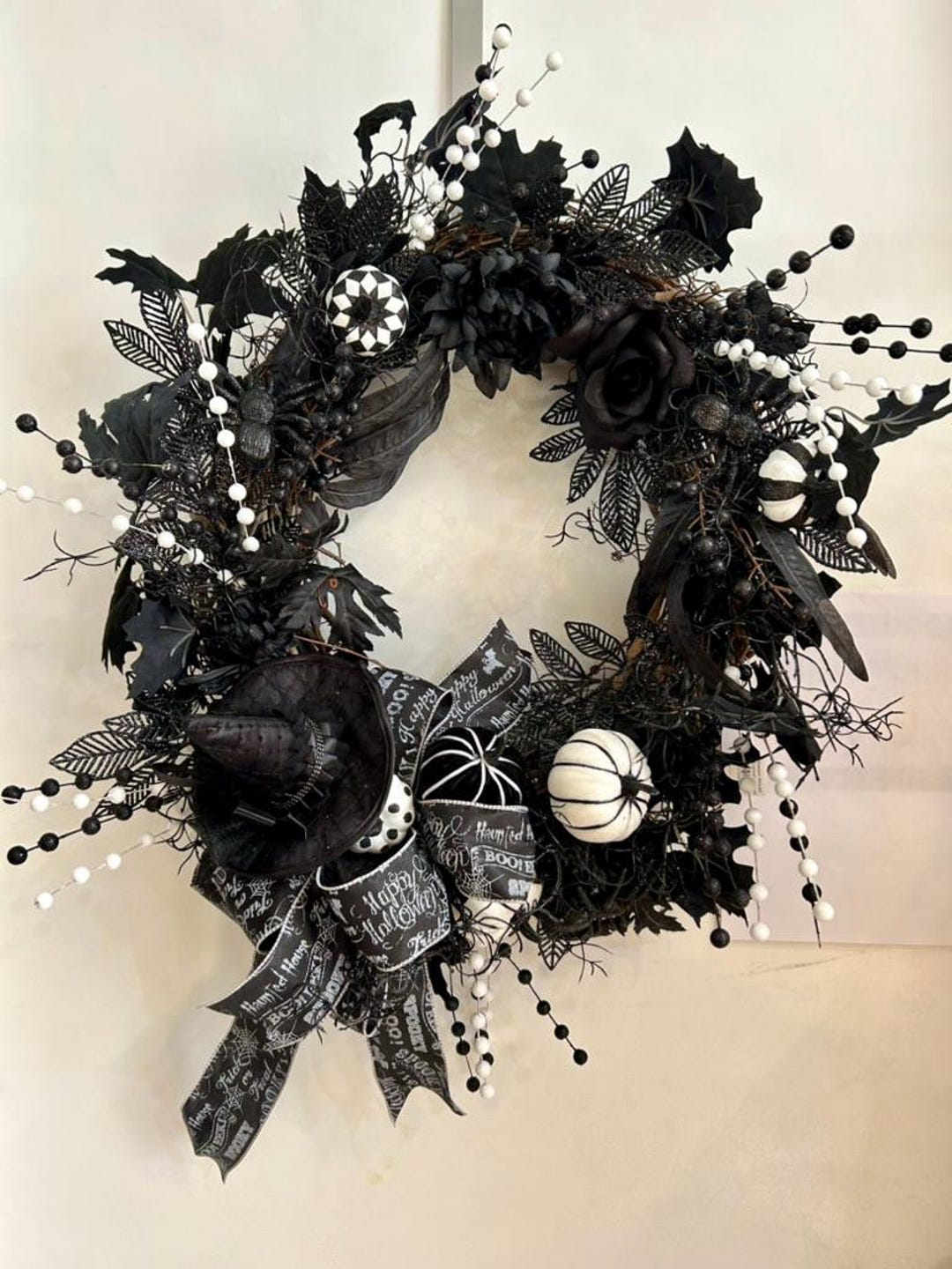 Gothic Halloween Wreath - Etsy