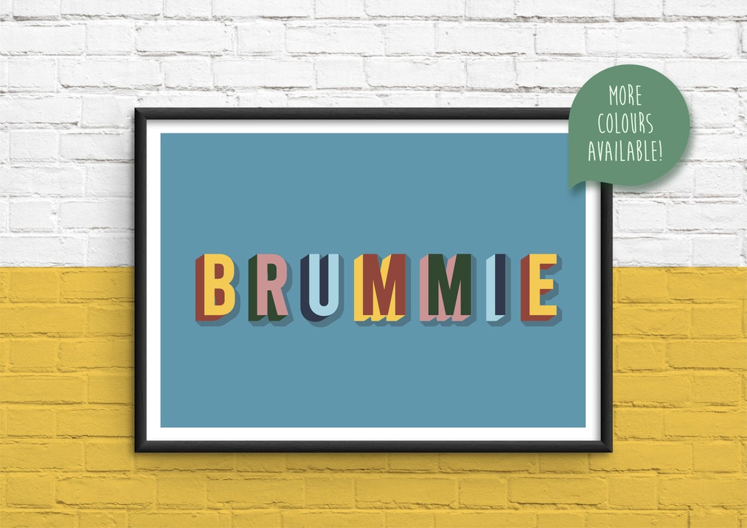 BRUMMIE Art Print, Birmingham Art Print, Brummie Slang Art, Birmingham ...