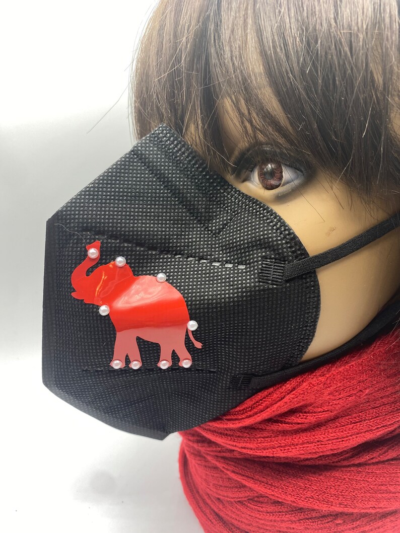 Black Mask DST Mask Delta Sigma Theta Elephant 9 Pearls - Etsy