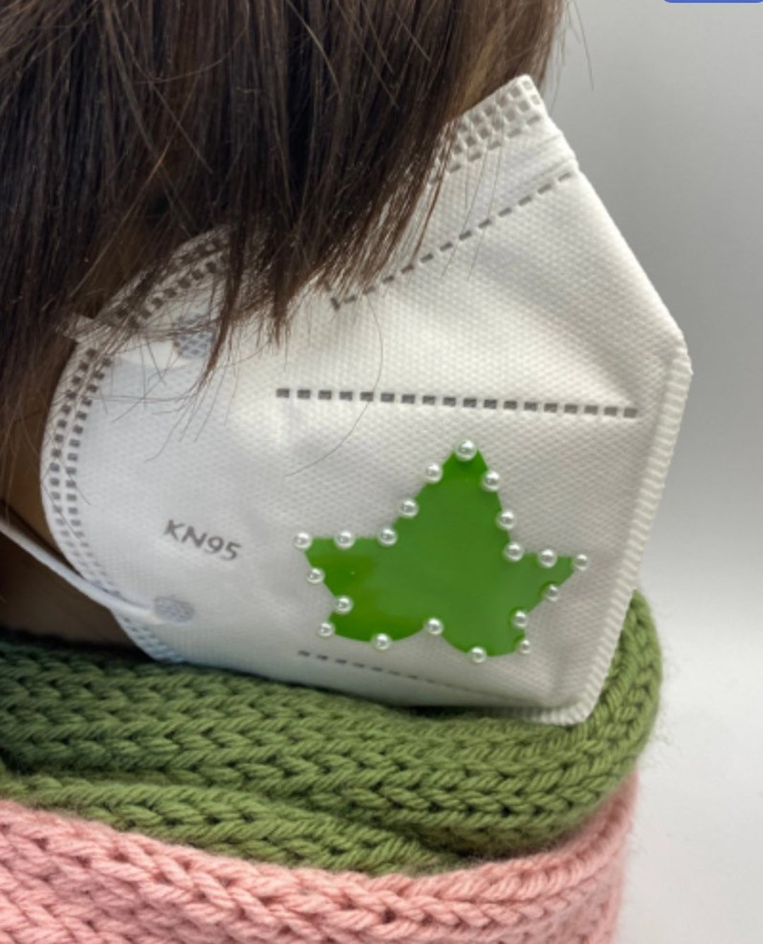 AKA Mask, White Mask green Ivy - Etsy