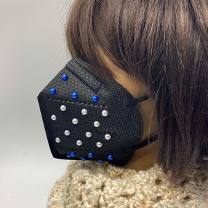 Zeta Phi Beta Mask, Blue & White Bead Face Mask - Etsy