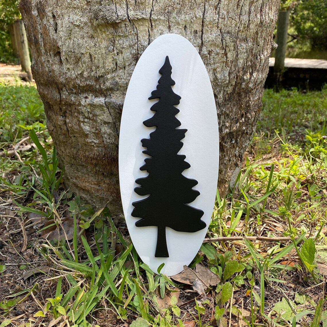 3D Pine Tree Silhouette Wood Sign Vertical Pine Tree Art - Etsy