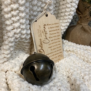 Personalized Santa Believe Sleigh Bell Ornament Custom - Etsy