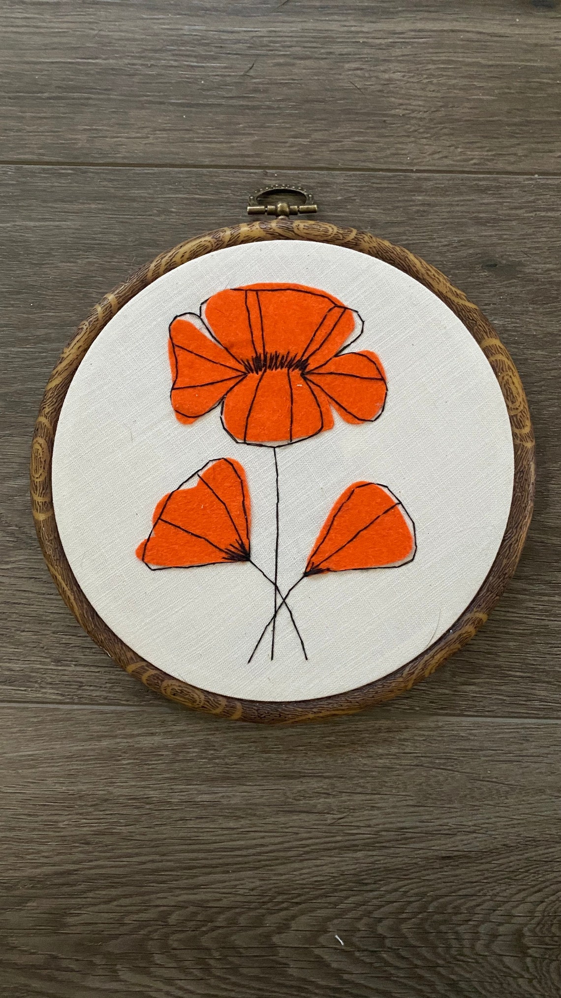 Poppy Embroidery Poppy Embroidery California Poppy Art - Etsy