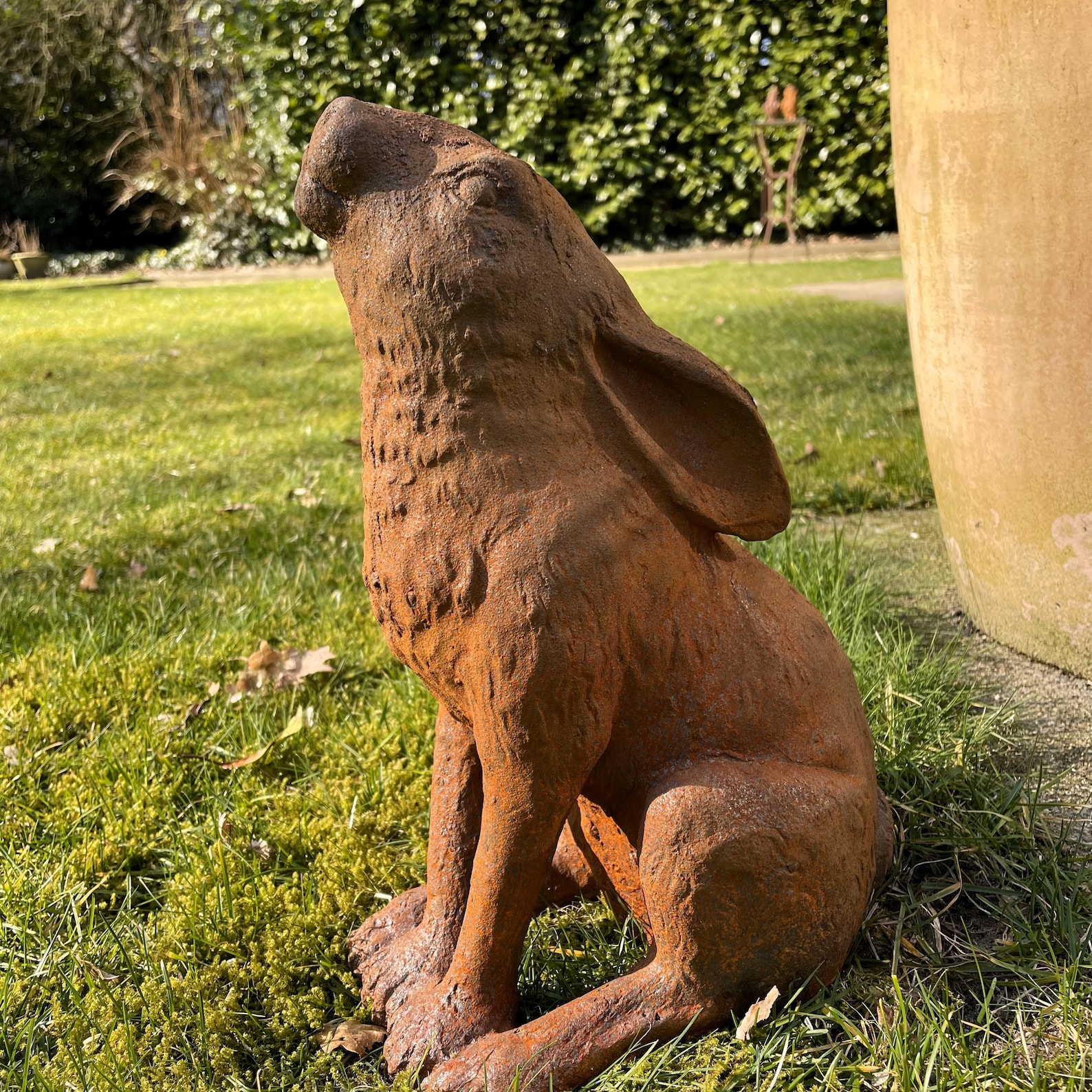 Moon Gazing Hare - Cast Iron Hare - Garden Sculpture - Etsy