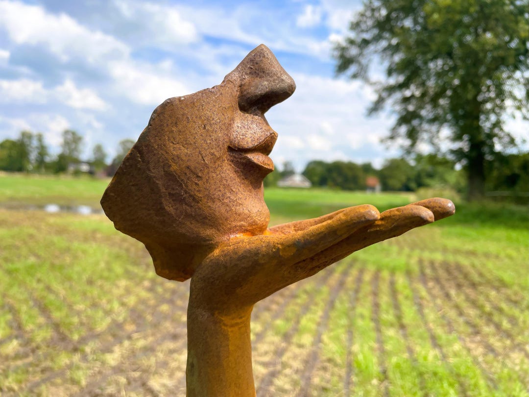 Modern Bust of Hand Kiss blow Kiss Cast Iron Sculpture - Etsy