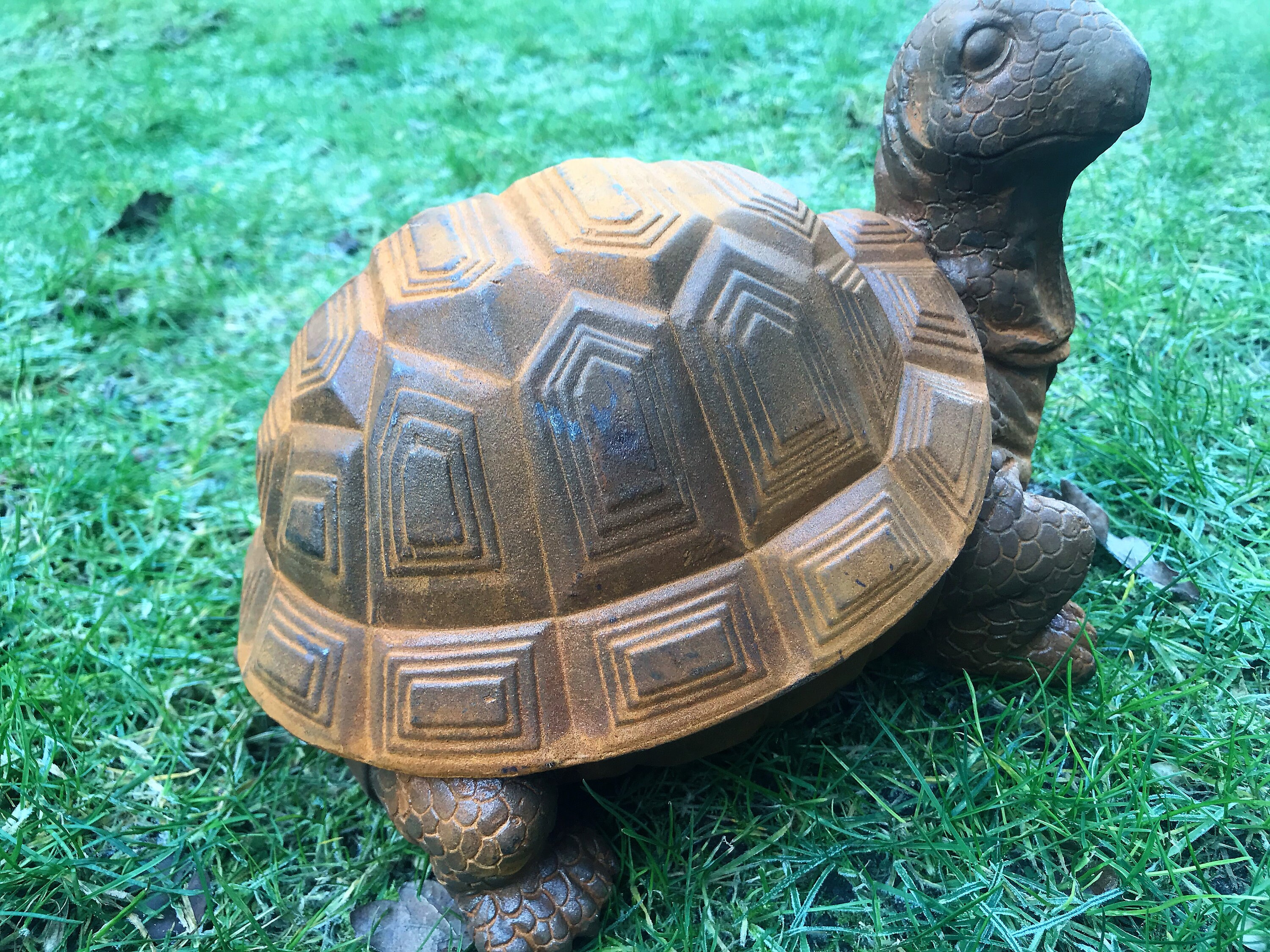 Wonderful Cast Iron Turtle Garden Statue - Etsy