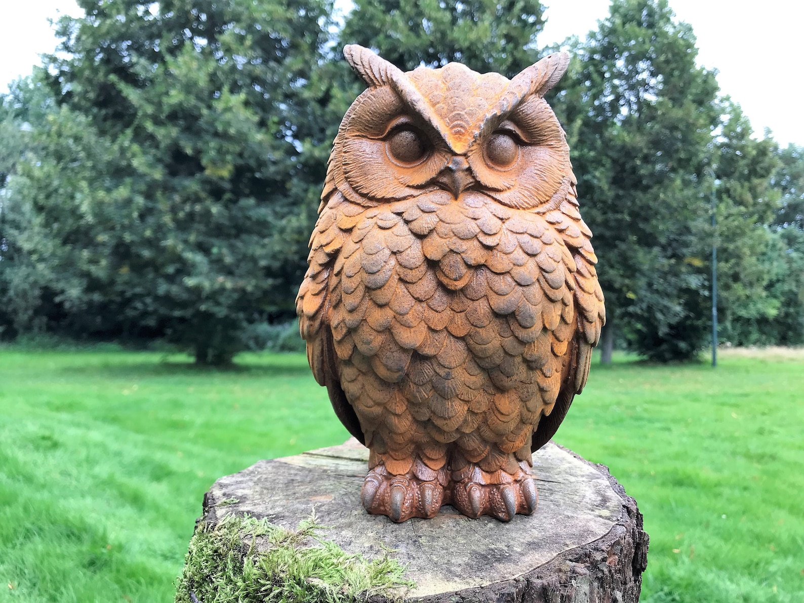 Beautiful Cast Iron Owl | Garden Statue | Oehoe - Etsy