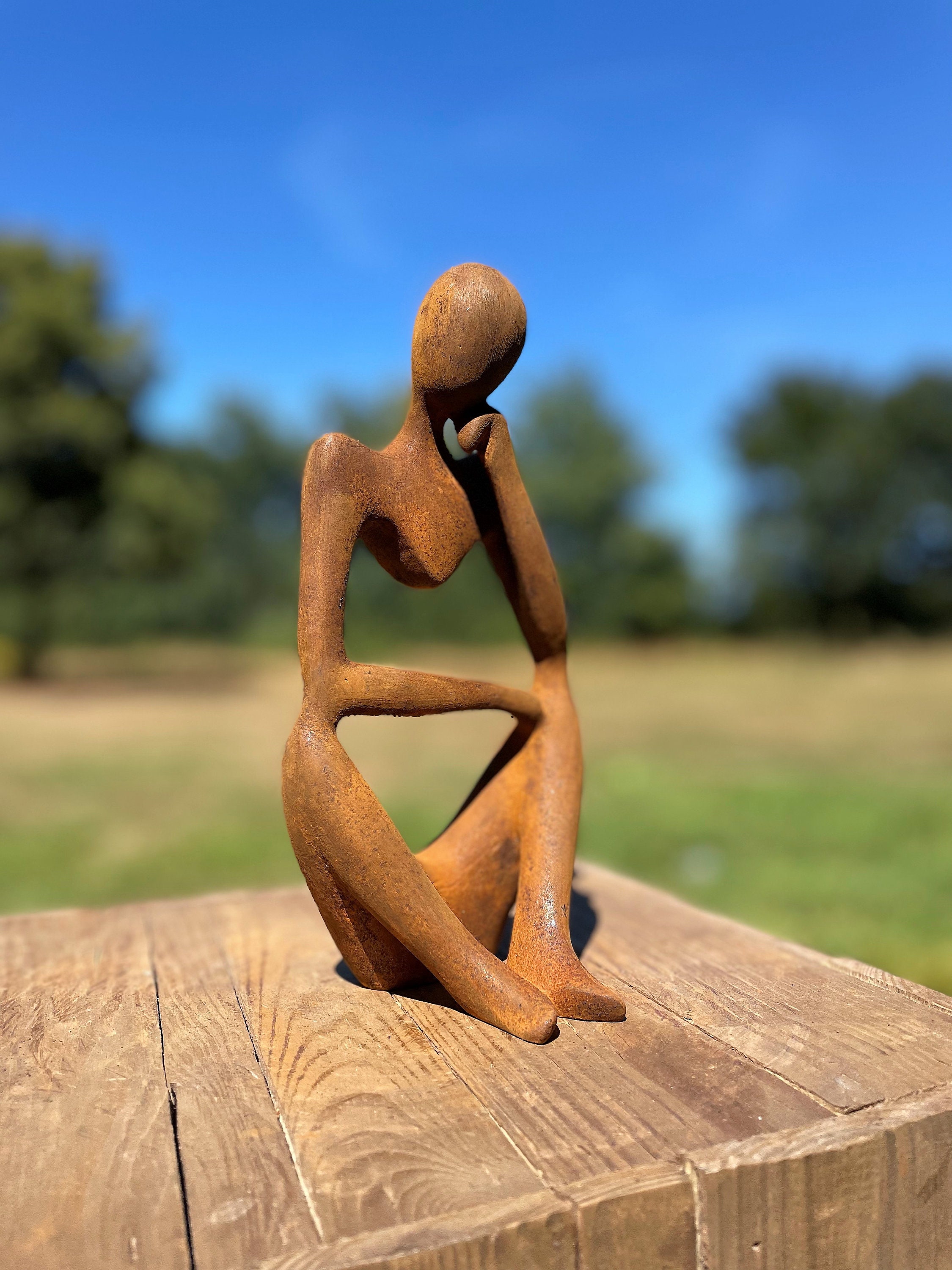 Abstract Garden Statue relax 1 Cast Iron Statue - Etsy