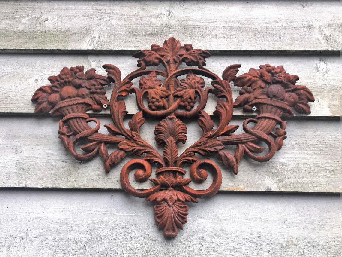 Beautiful classy garden ornament Cast iron wall decoration | Etsy